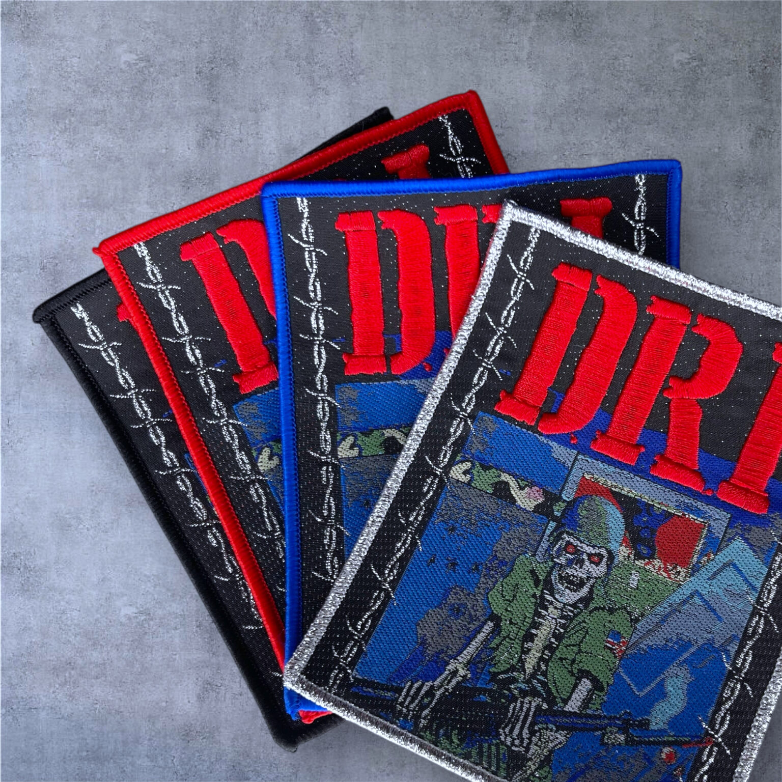 DRI “The Dirty Rotten LP” (Blue Border) WOVEN PATCH – Iron Corpse