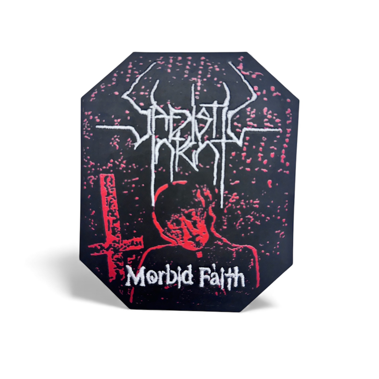 SADISTIC INTENT “Morbid Faith” (Black Border) CARVED FAUX LEATHER PATCH ...